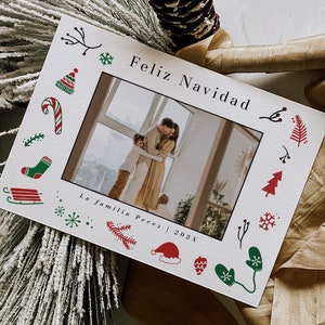 Feliz Navidad Card Template Spanish Christmas Card Template Minimalist ...