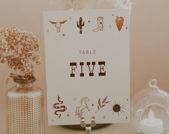 Western Table Numbers - Etsy