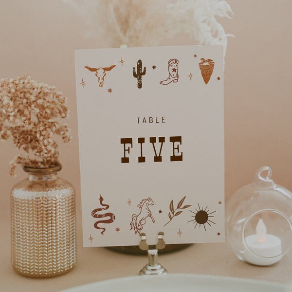 Western Table Number - Etsy