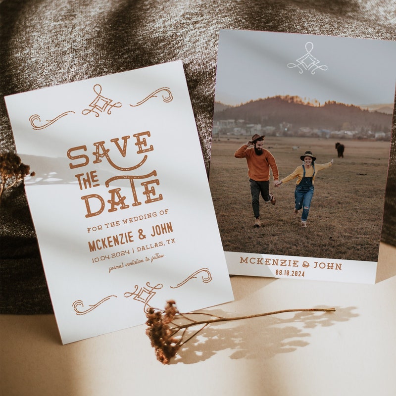 Rustic Save the Date - Etsy