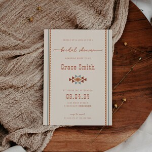 Rodeo Bridal Shower Invitation Template Cowgirl Bridal Shower - Etsy