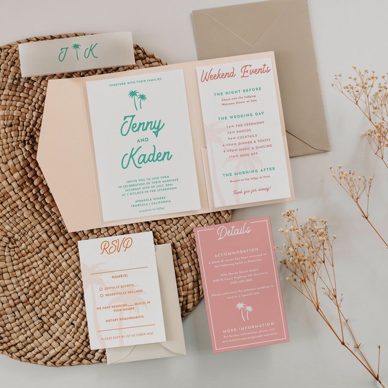 Retro Wedding Invitation - Etsy