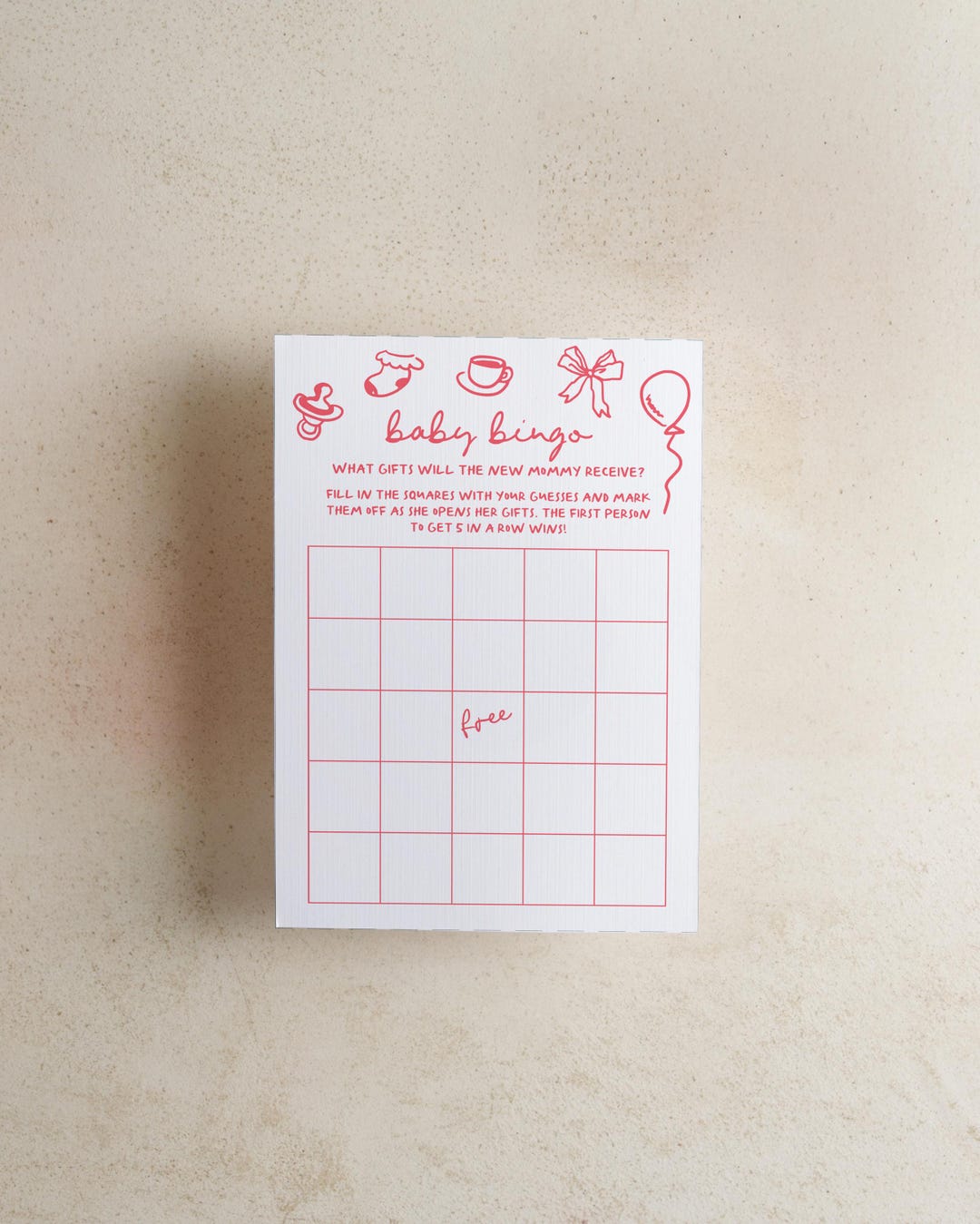 Café Bebé Baby Shower Bingo Game, Whimsical Coffee Theme Games Baby ...