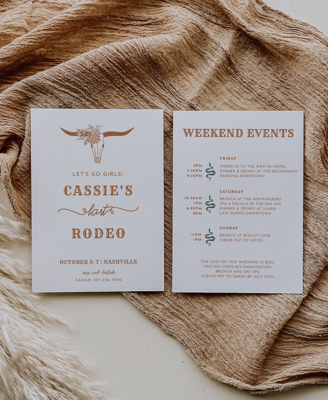 Last Rodeo Bachelorette Invitation Rodeo Bachelorette Invite Template ...