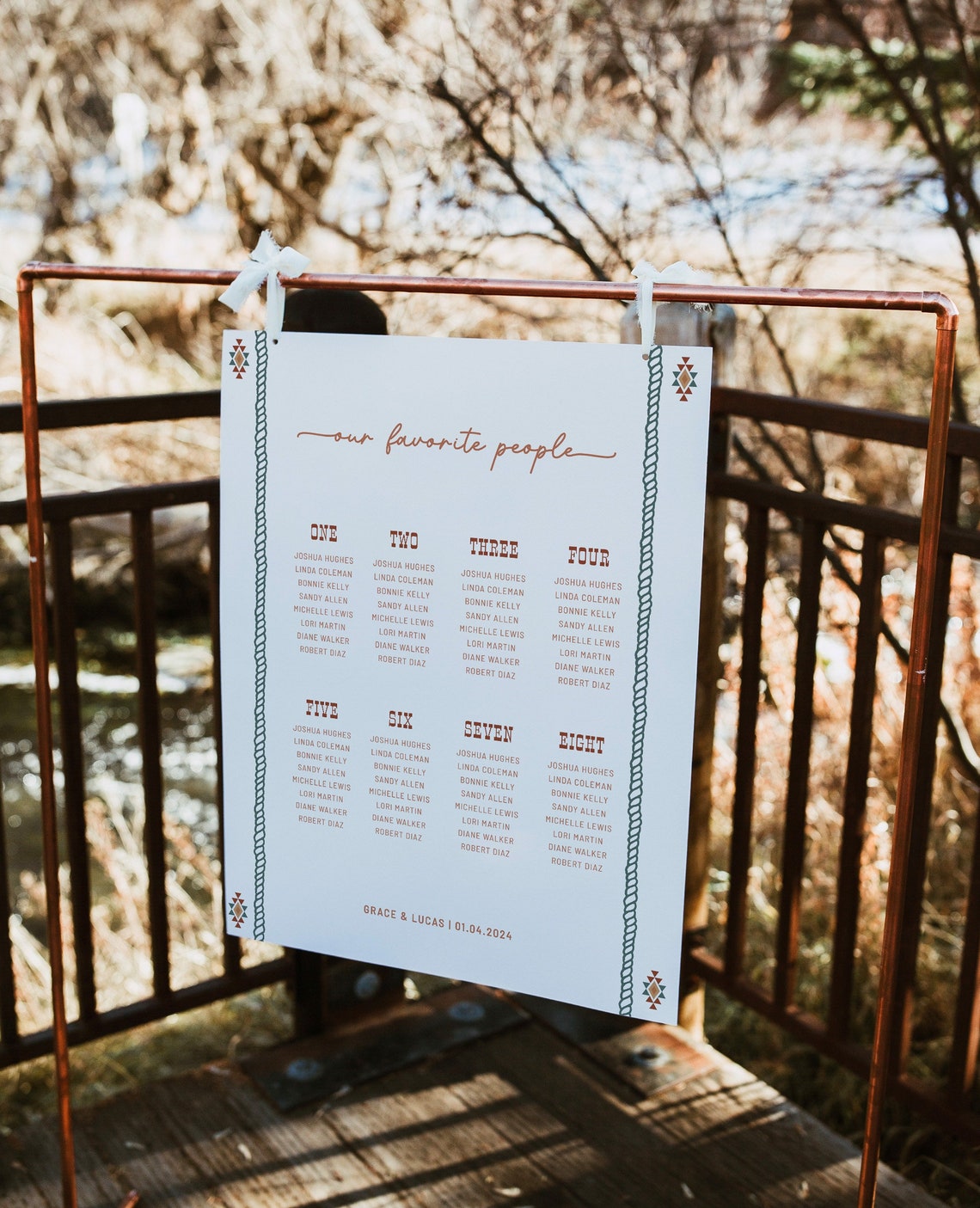 Western Wedding Seating Chart Sign Template, Ranch Country Wedding ...