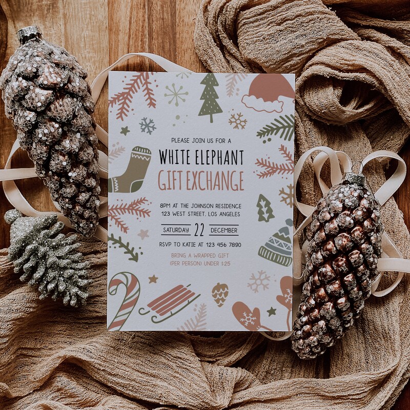 White Elephant Flyer - Etsy