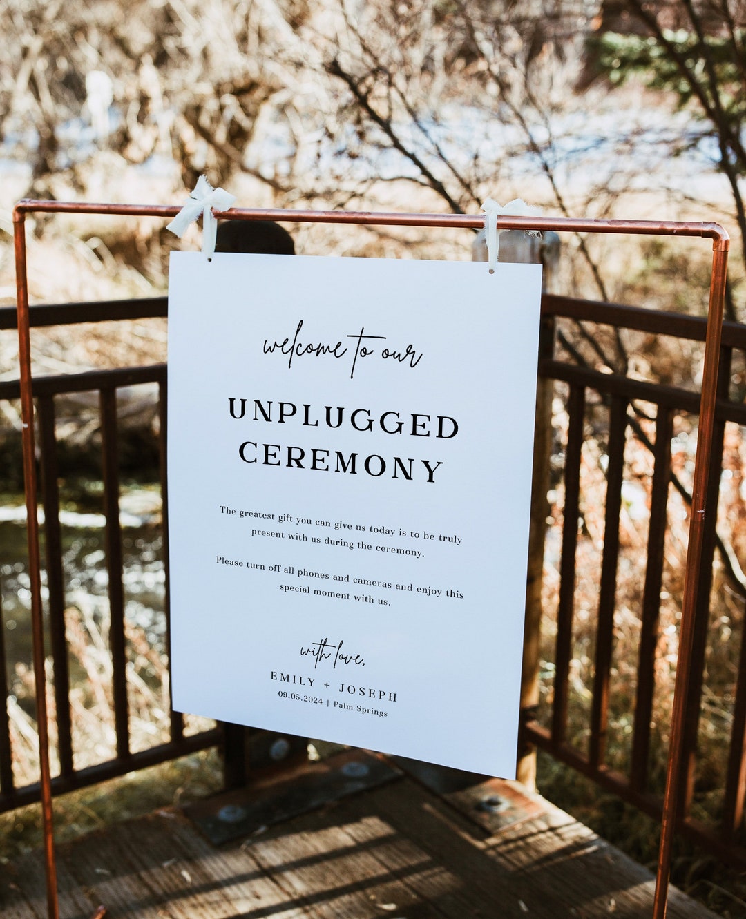 Unplugged Ceremony Sign Template Unplugged Ceremony Wedding Sign | Lia ...