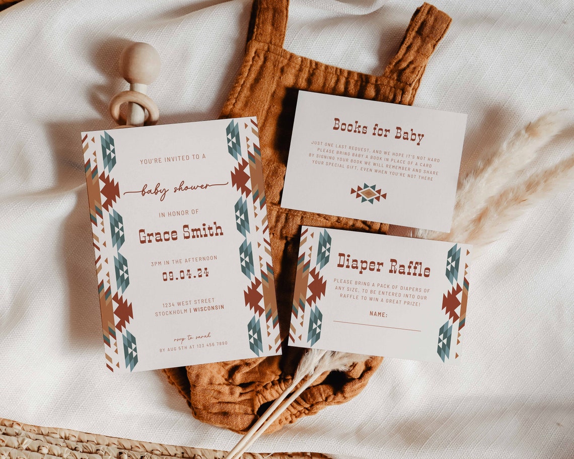 Western Baby Shower Invitation Instant Download Wild West Baby - Etsy