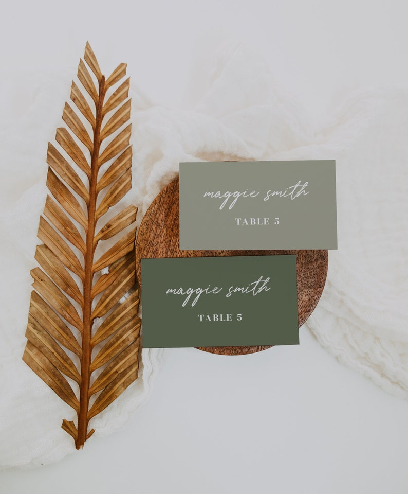 Sage Green Wedding Table Number Template Sage Botanical - Etsy