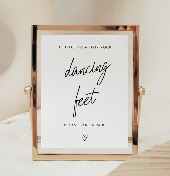 Flip Flops Sign Template Wedding Dancing Feet Sign Printable - Etsy
