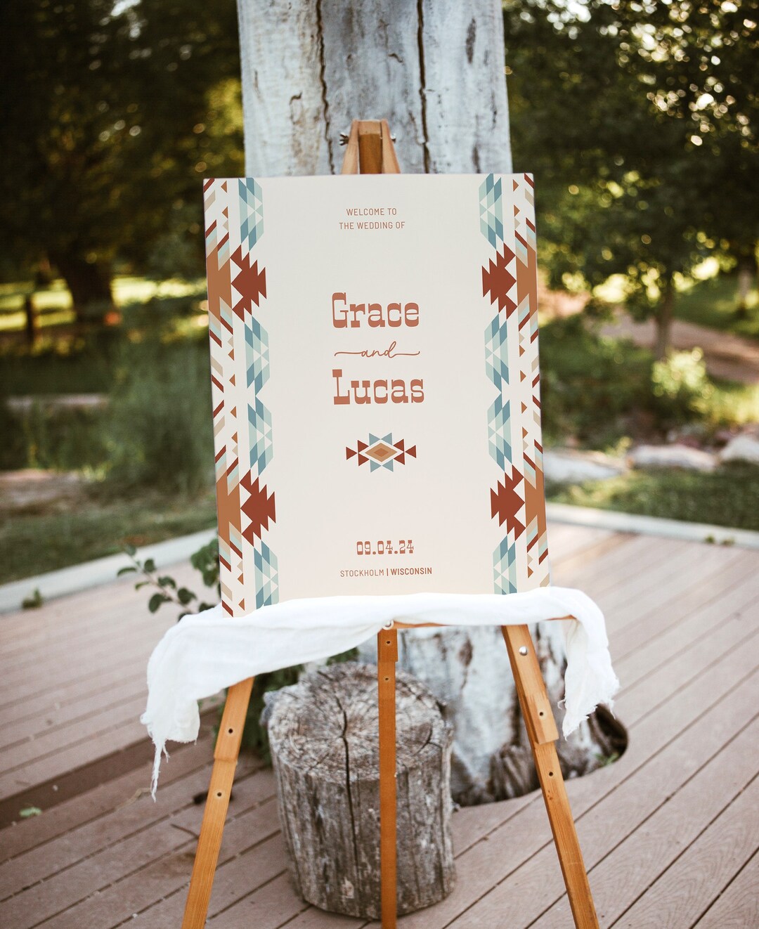 Western Wedding Welcome Sign Template Cowboy Southwestern Wedding Wild ...