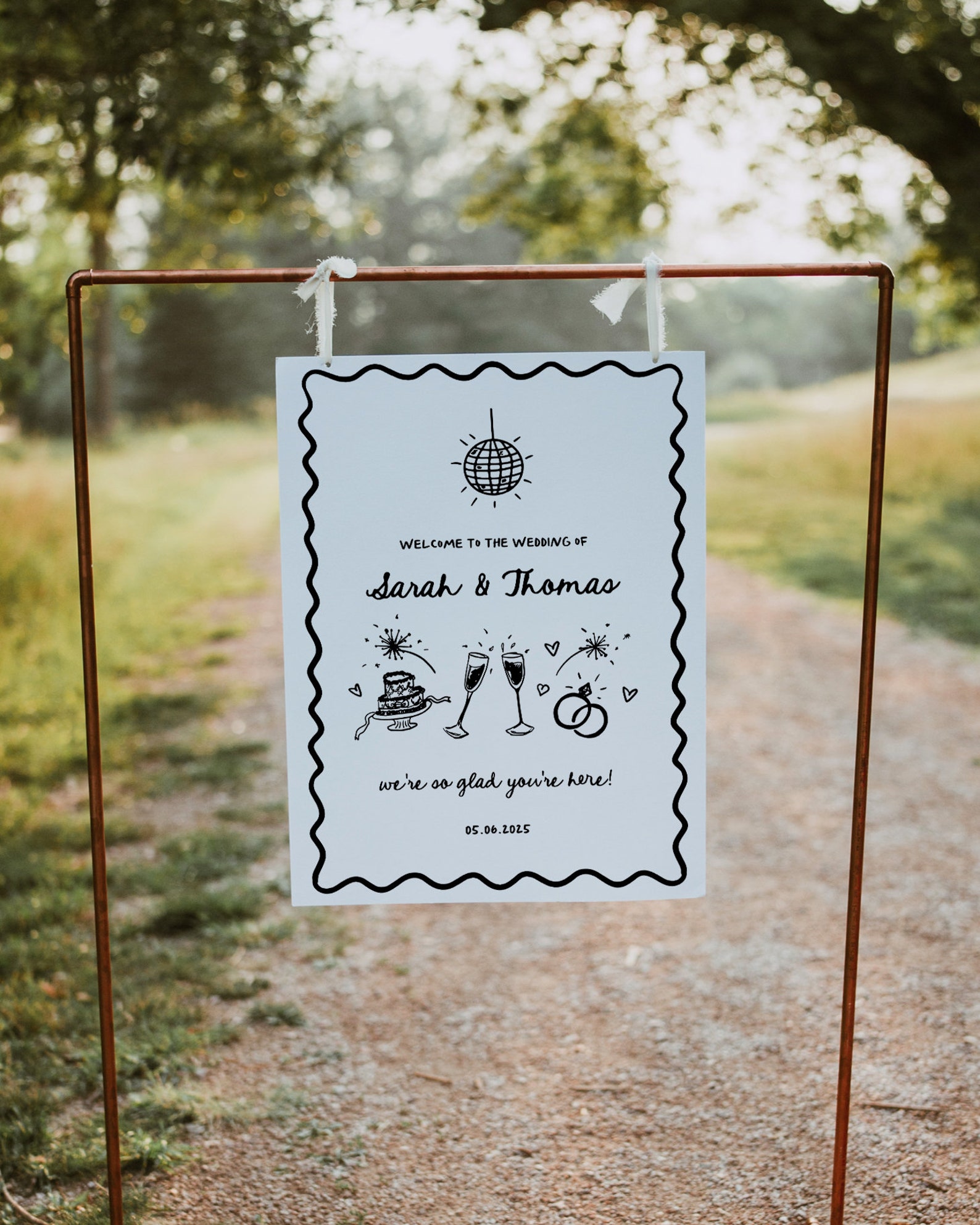 Hand Drawn Welcome Sign Template Whimsical Welcome Sign Handwritten ...