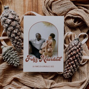 Feliz Navidad Card Template Spanish Christmas Card Template Tarjeta De ...