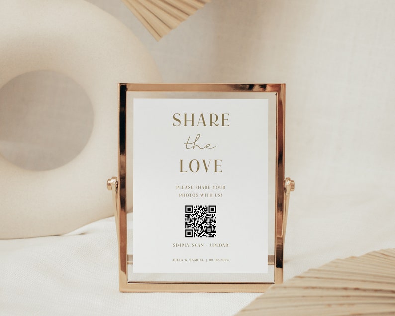 Wedding QR Code Sign Template Share the Love QR Code Wedding - Etsy ...