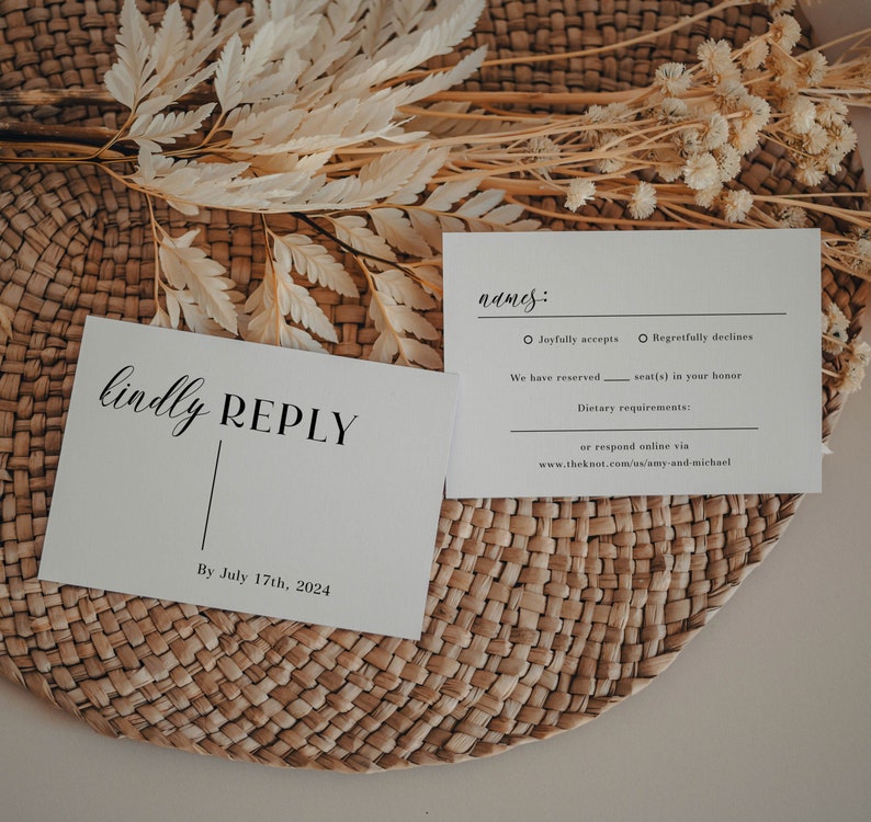 RSVP QR Code Template Wedding Website Card RSVP Card Template Online ...