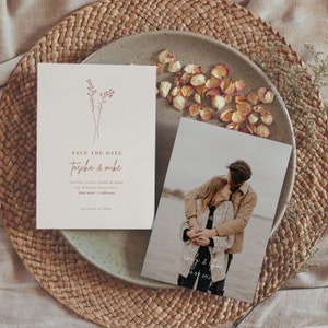 Boho Wedding Stationery Bundle Beige Wedding Suite Template Beige ...