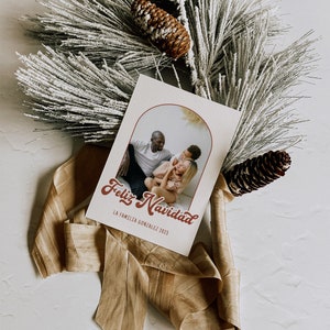 Feliz Navidad Card Template Spanish Christmas Card Template - Etsy