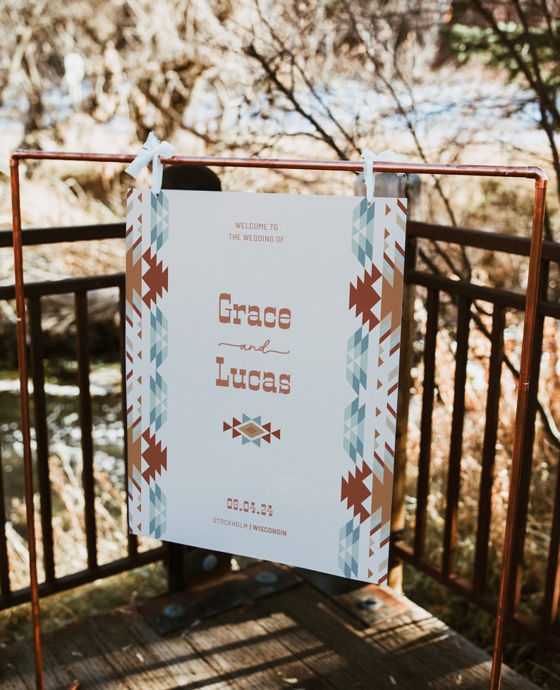 Western Wedding Welcome Sign Template Cowboy Southwestern - Etsy