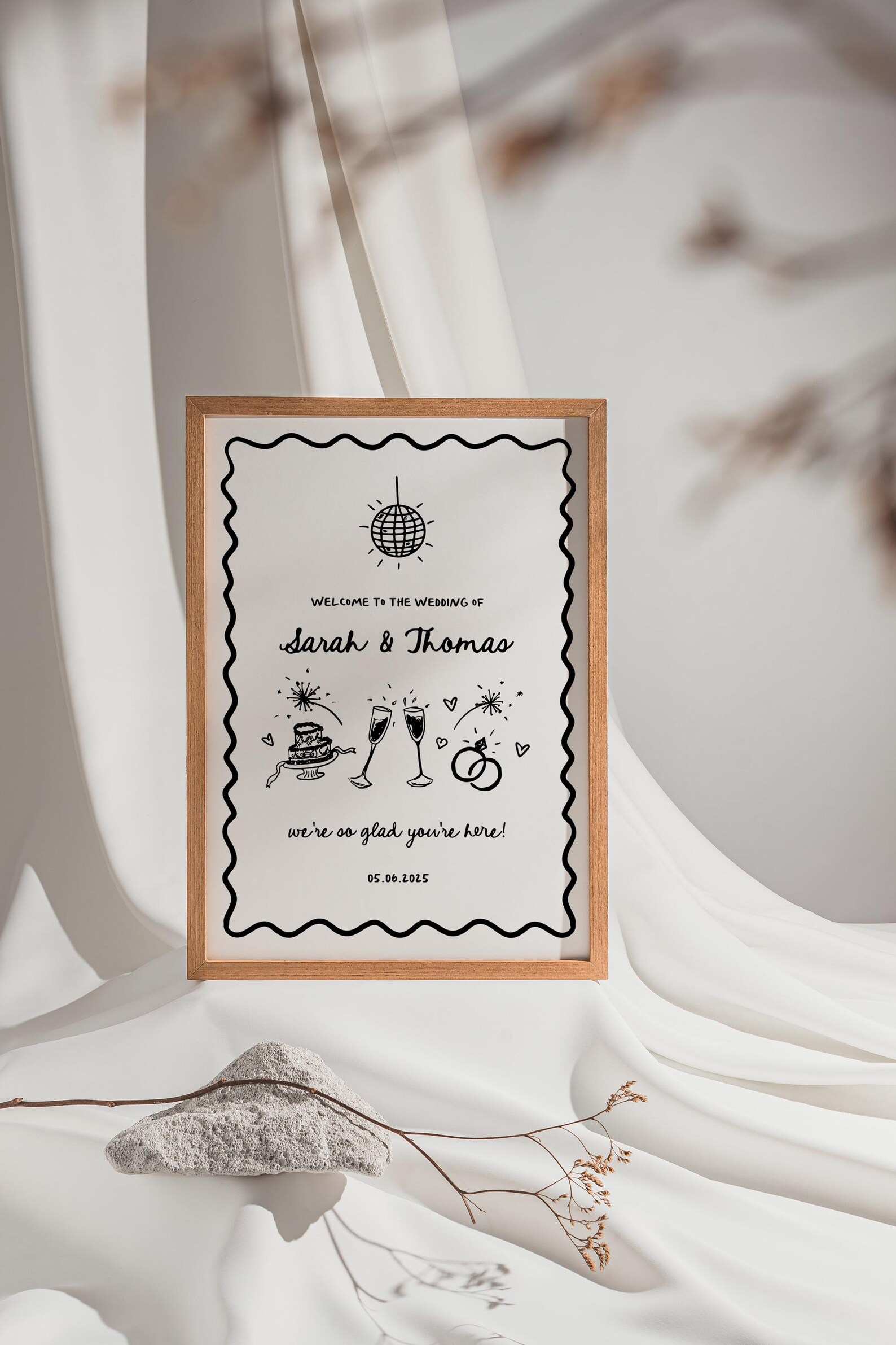 Hand Drawn Welcome Sign Template Whimsical Welcome Sign Handwritten ...