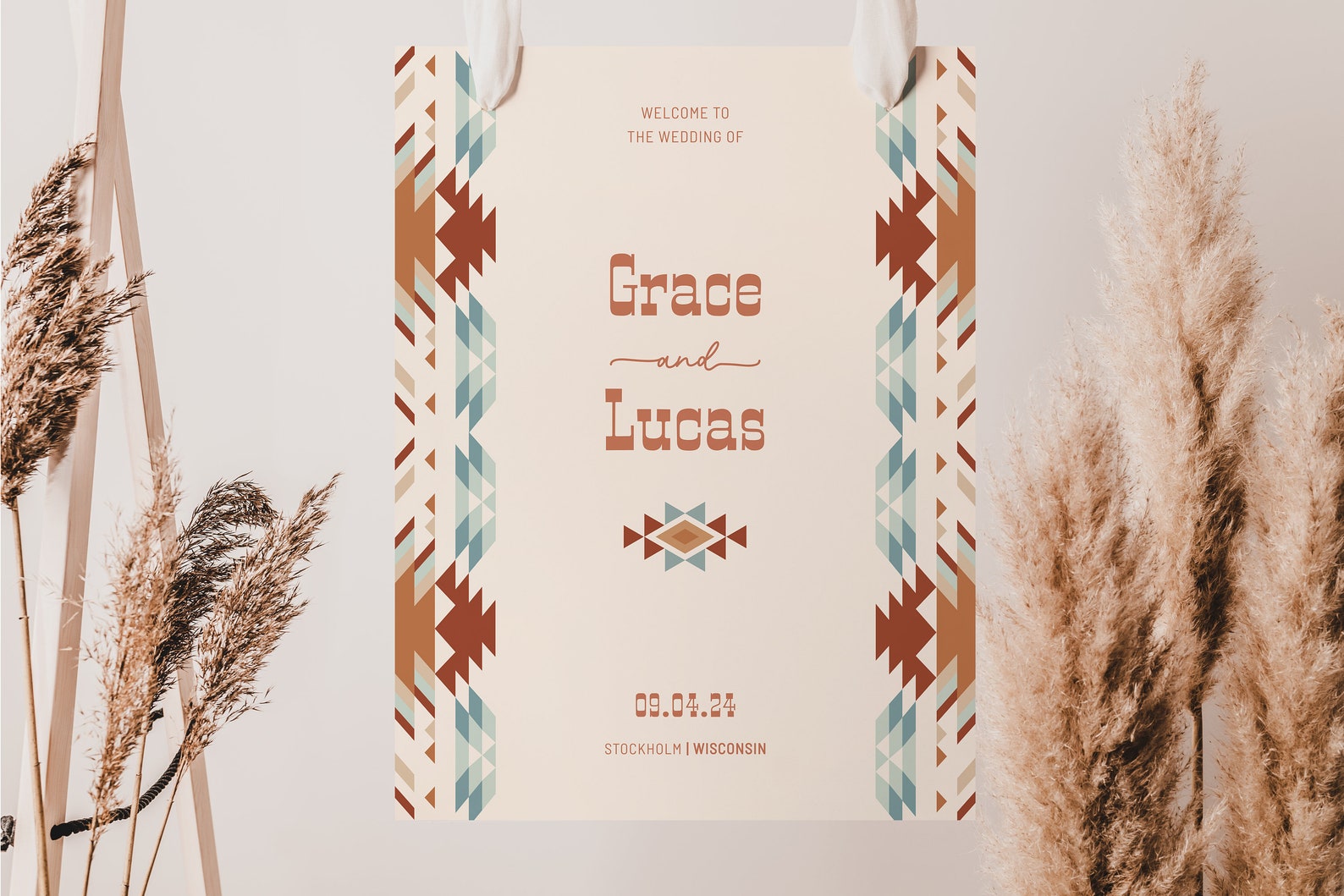 Western Wedding Welcome Sign Template Cowboy Southwestern - Etsy