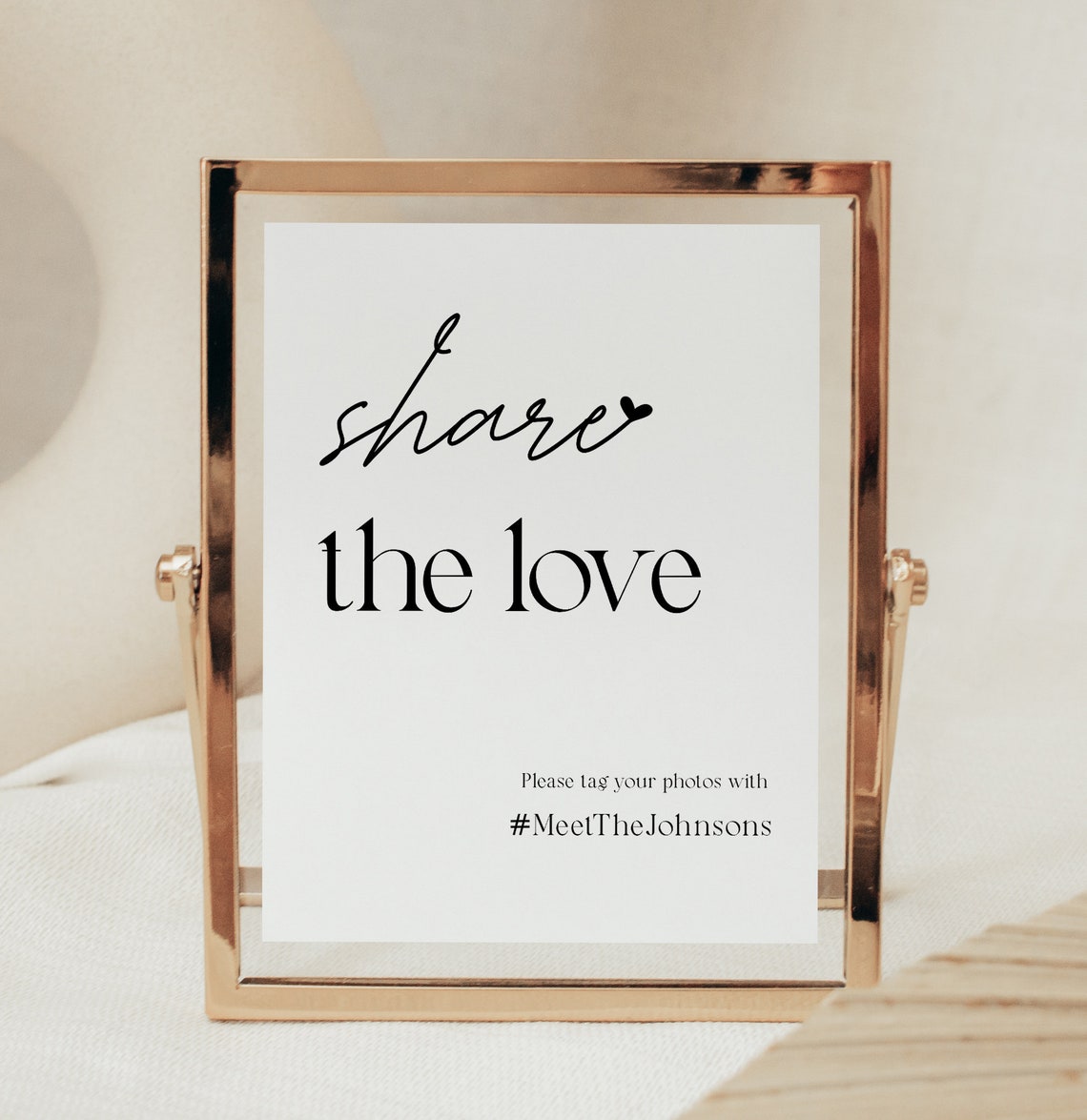 Share the Love Wedding Photo Sign Template Wedding Hashtag Sign Instant ...