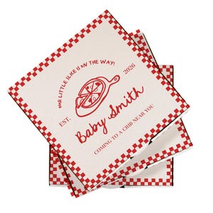 Slice Slice Baby Shower Pizza Box Template, Red Italian Theme Pizza Box ...