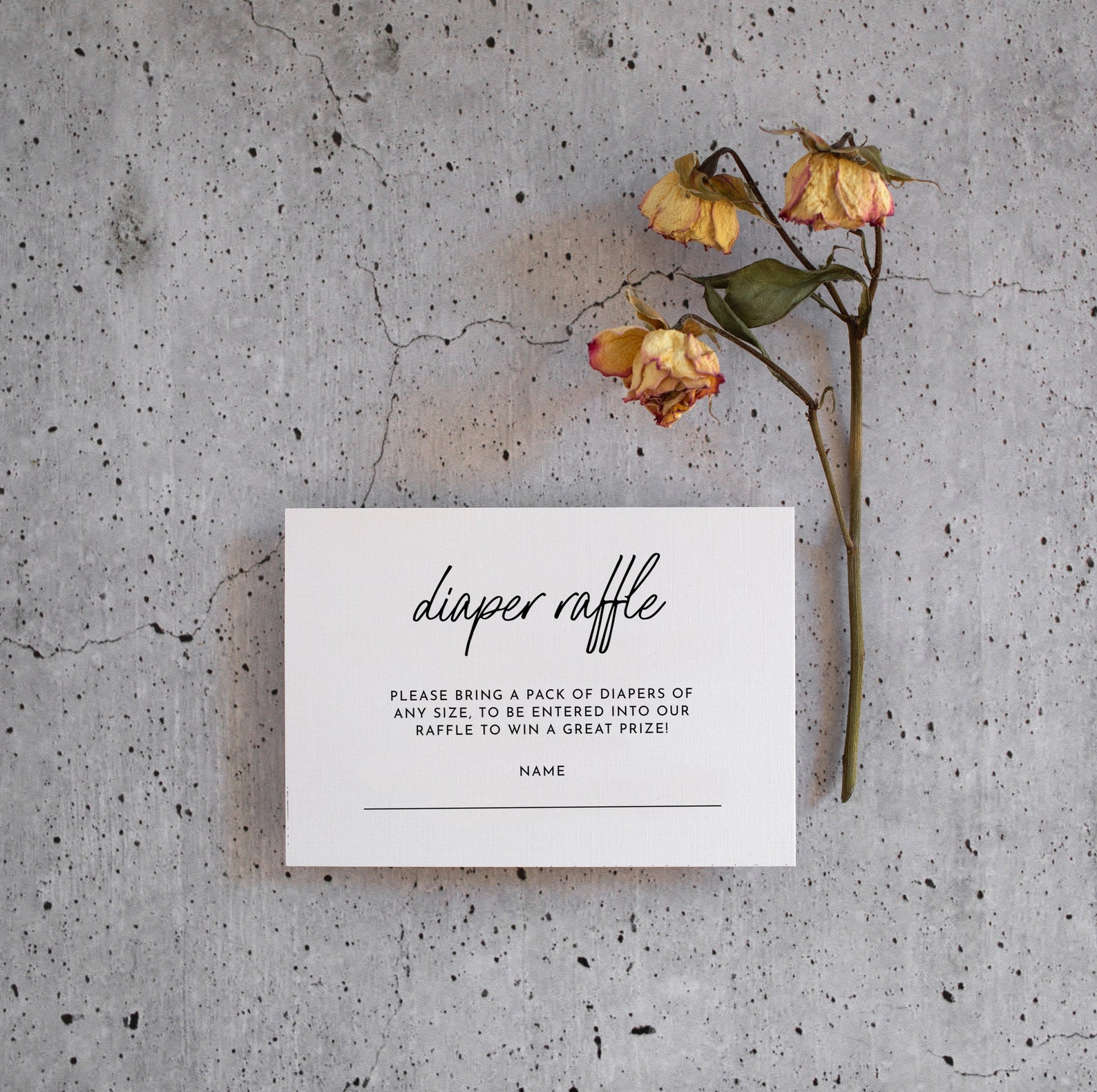 Diaper Raffle Sign Template Diaper Raffle Cards Baby Shower Game ...