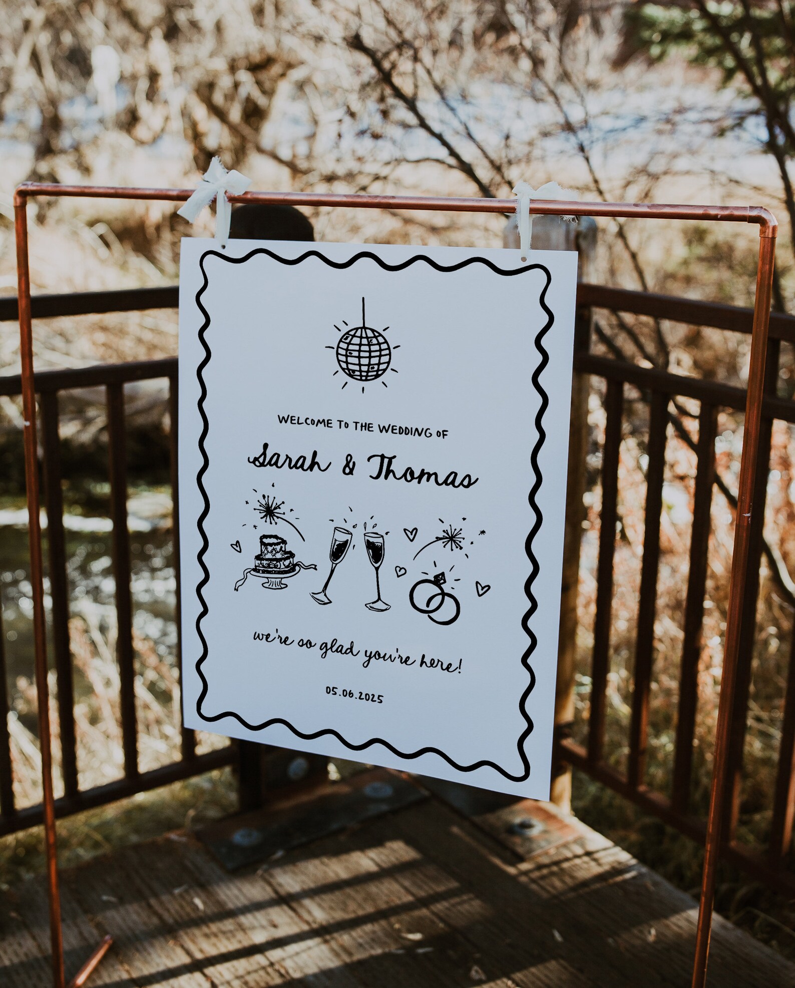 Hand Drawn Welcome Sign Template Whimsical Welcome Sign Handwritten ...