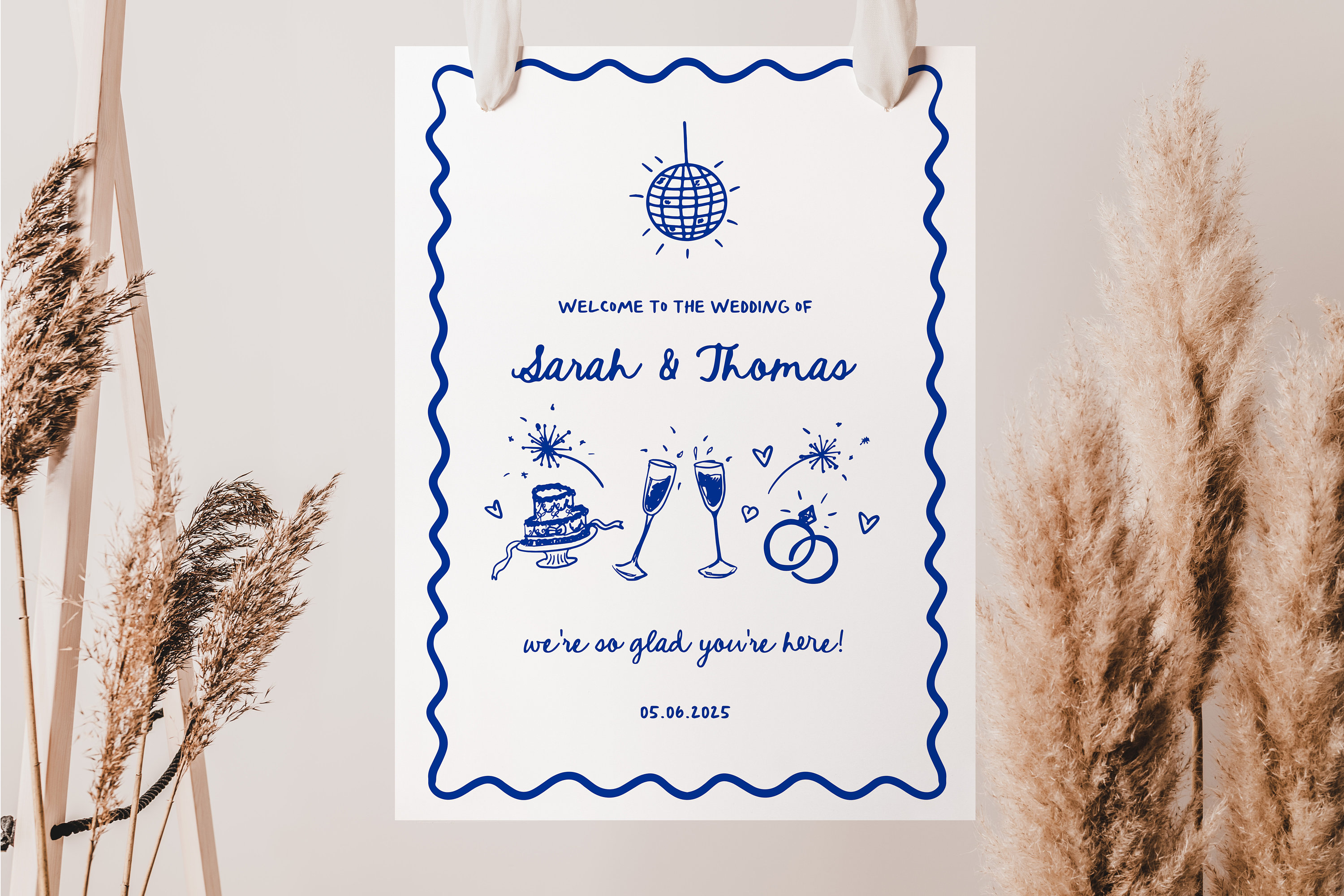 Hand Drawn Welcome Sign Template Whimsical Welcome Sign Handwritten ...