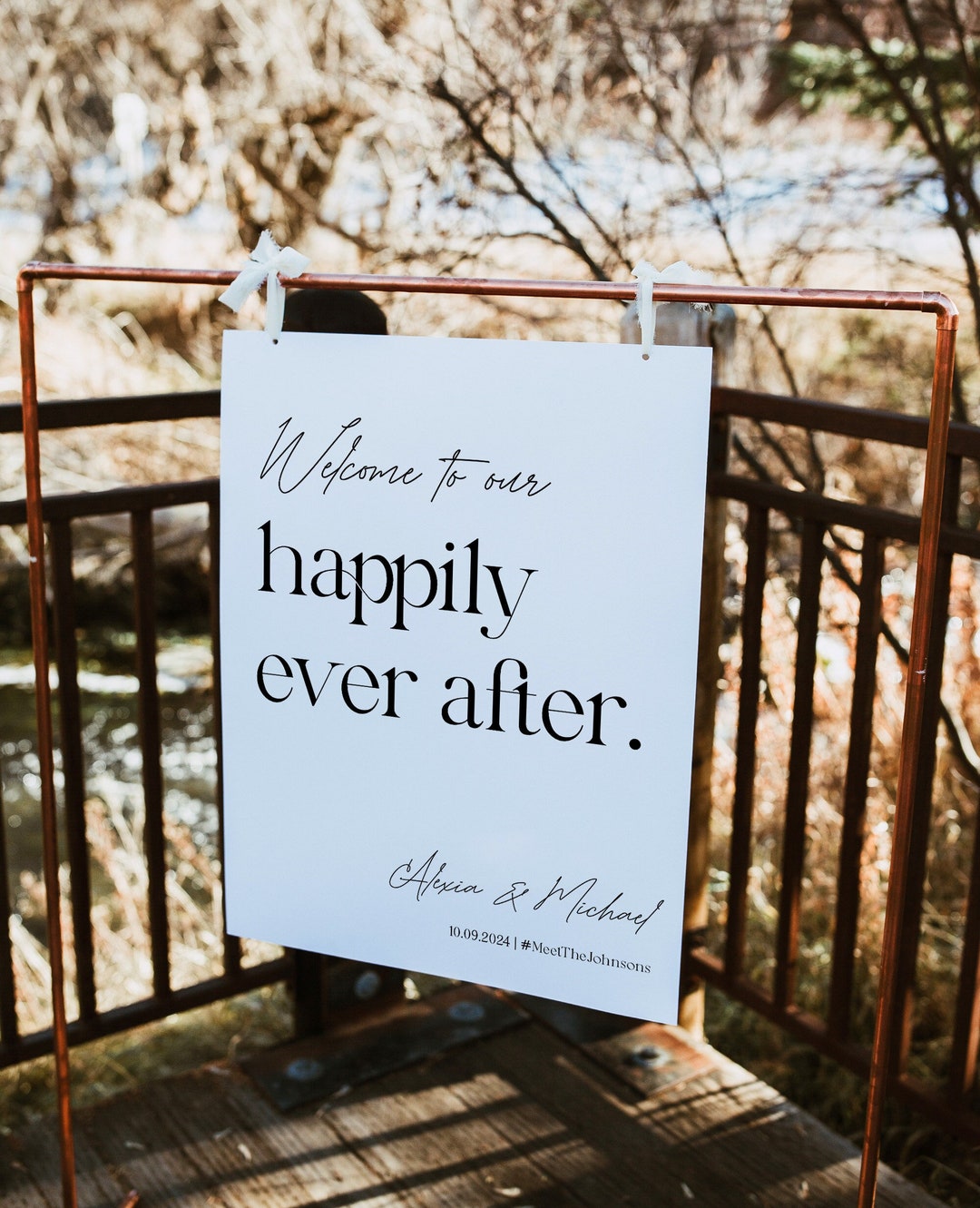 Happily Ever After Wedding Sign Template Download Wedding Welcome Sign ...
