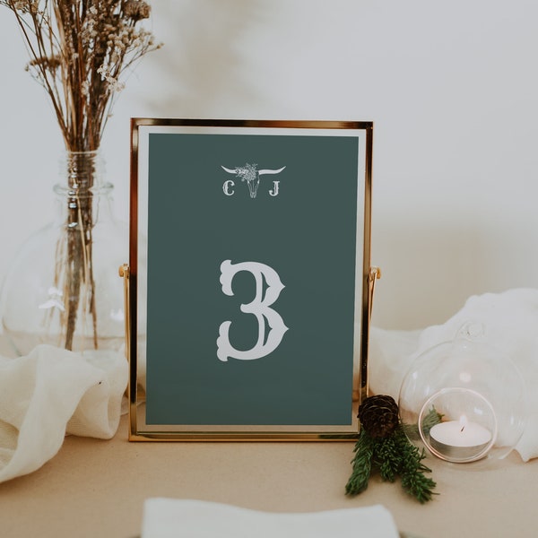 Western Table Number - Etsy
