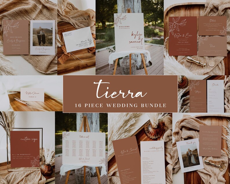 Terracotta Wedding Bundle Rust Wedding Signs Bundle Boho Wedding ...