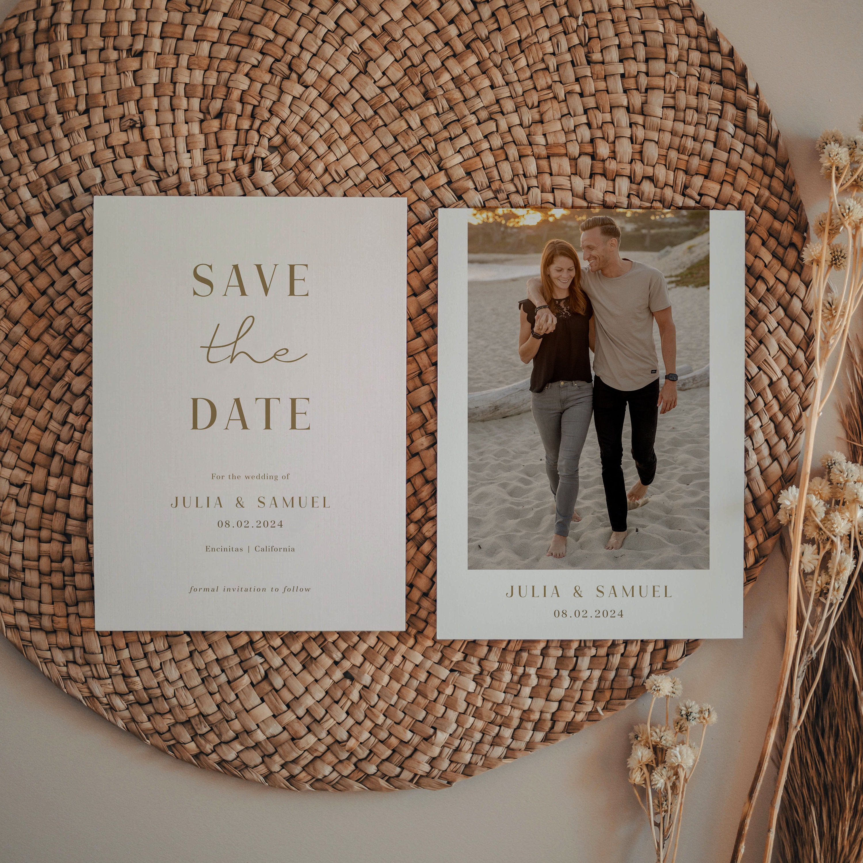 Gold Save the Date Template Modern Save the Date Card Simple - Etsy