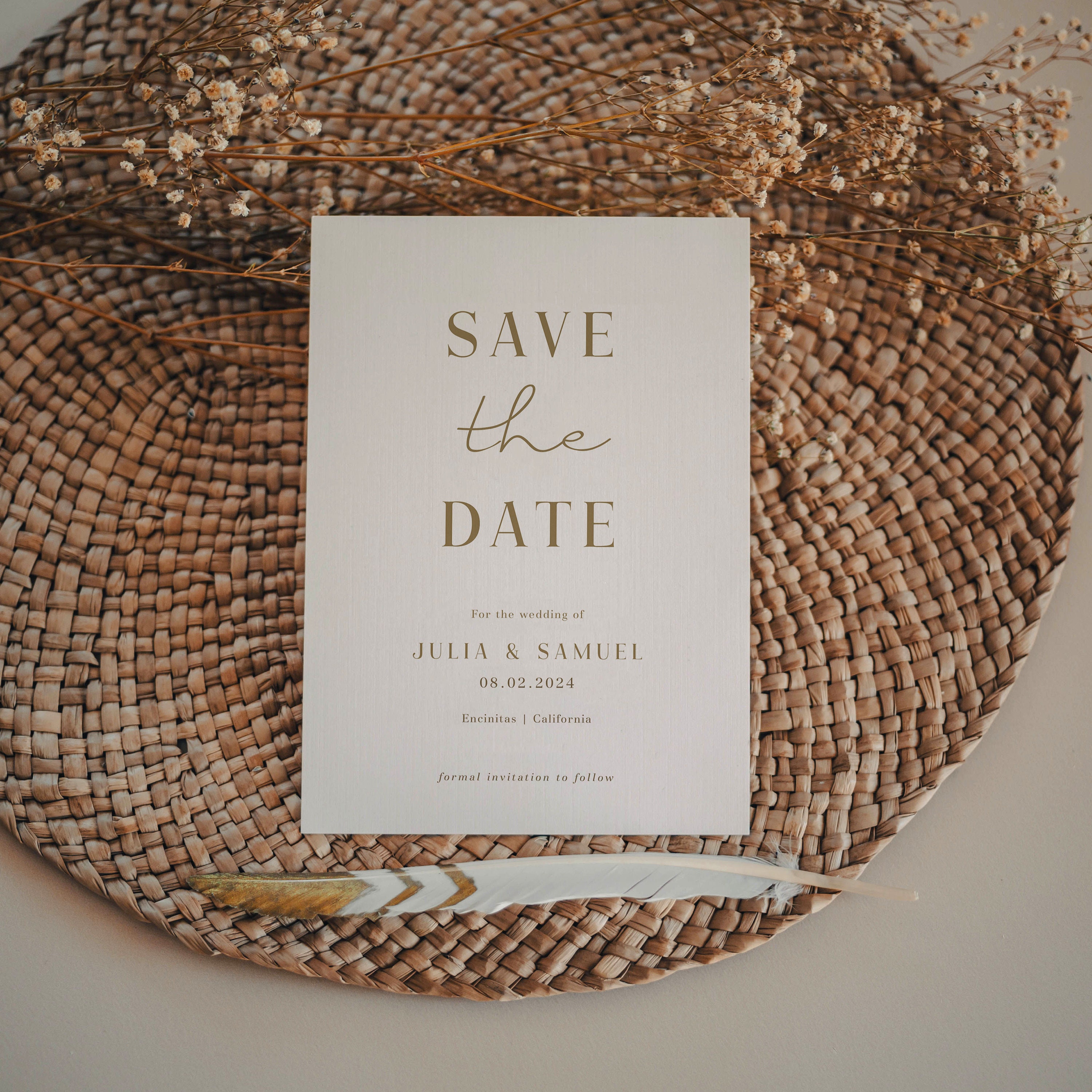 Gold Save the Date Template Modern Save the Date Card Simple - Etsy