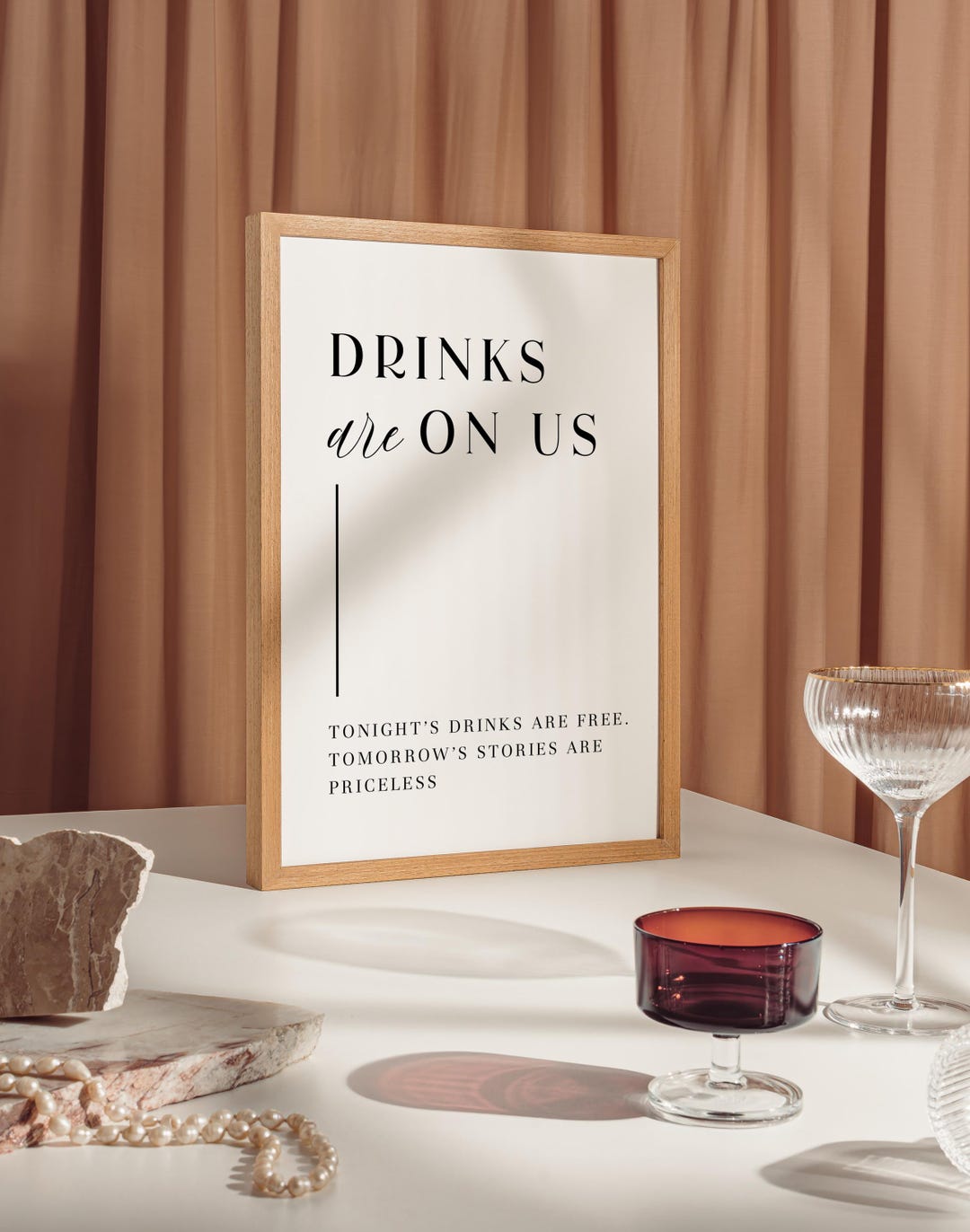 Wedding Drink Sign the Drinks Are on Us Printable Open Bar Sign Drinks ...