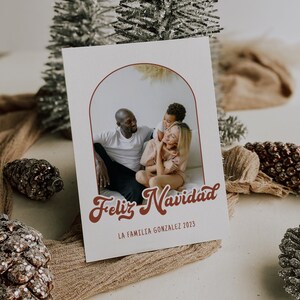 Feliz Navidad Card Template Spanish Christmas Card Template - Etsy