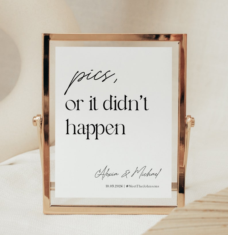 Pics or It Didnt Happen Disposable Camera Wedding Sign - Etsy