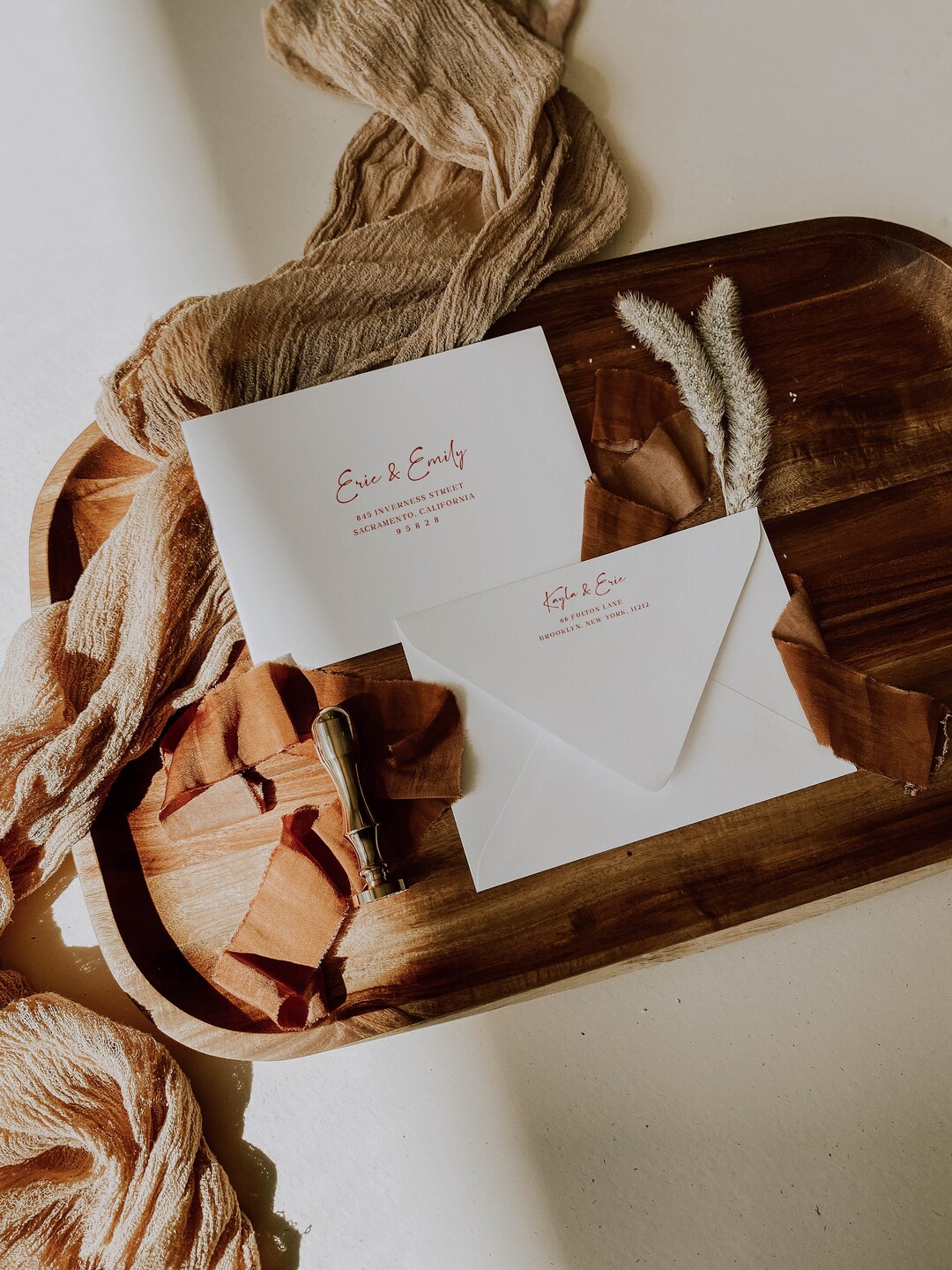 Terracotta Printable Wedding Envelope Template Boho Wedding Envelope ...