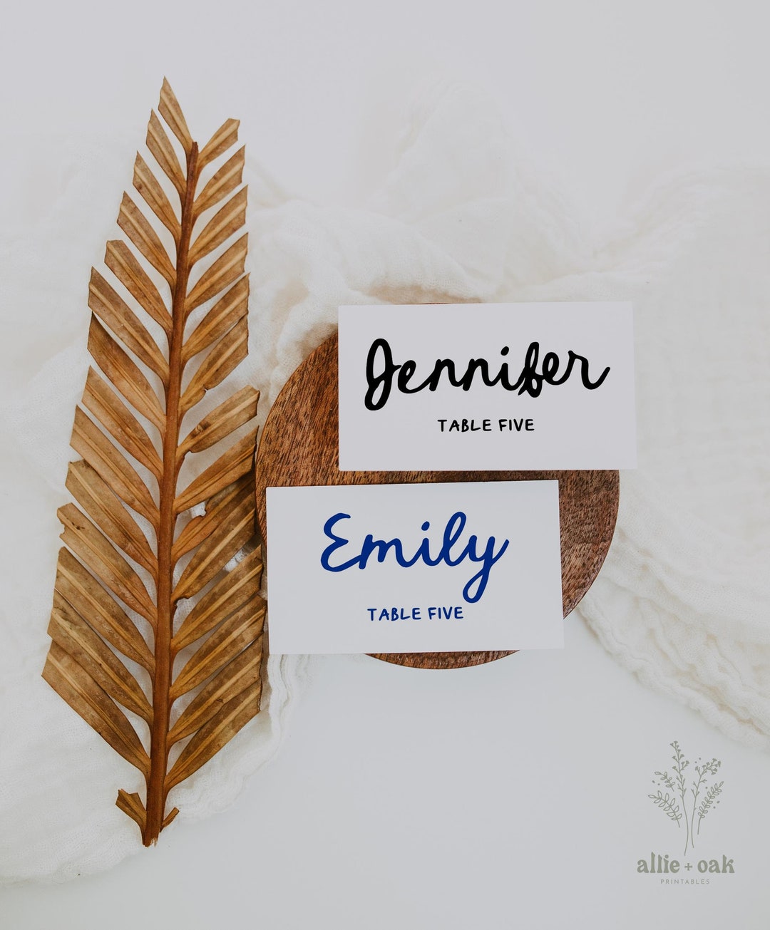 Handwritten Wedding Place Cards Template, Whimsical Wedding Name Cards ...
