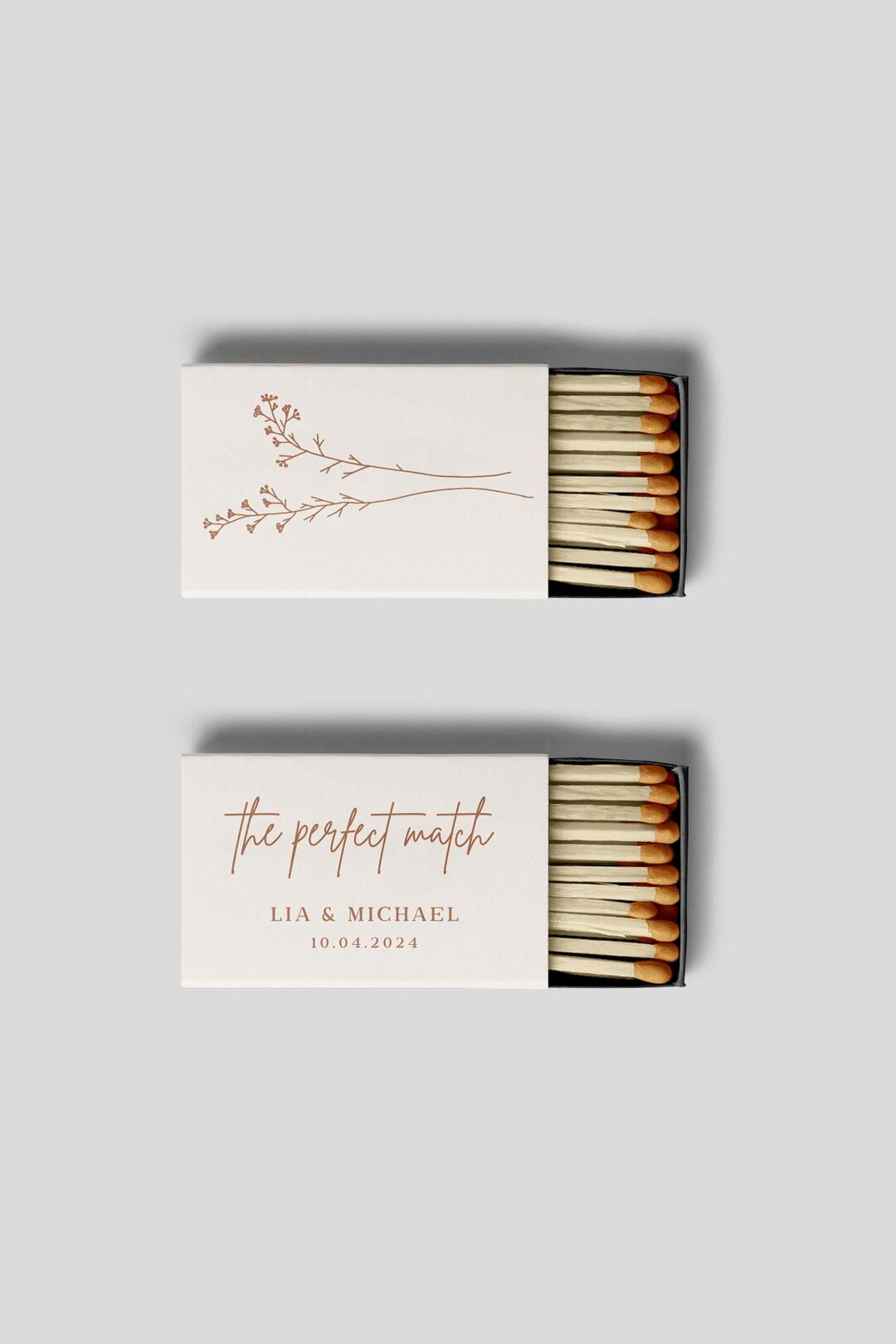 Minimalist Matchbox Label the Perfect Match Customized Wedding Favor ...