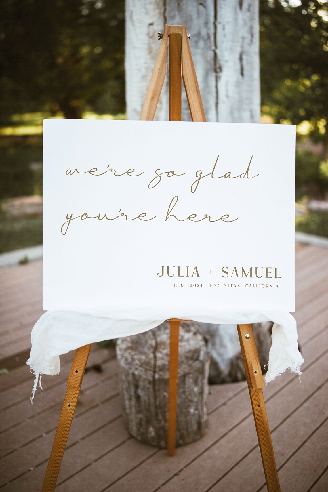 We're so Glad You're Here Modern Wedding Welcome Sign Template | Julia ...