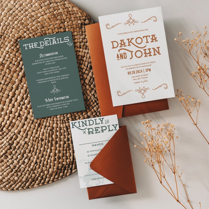 Western Wedding Invitations - Etsy