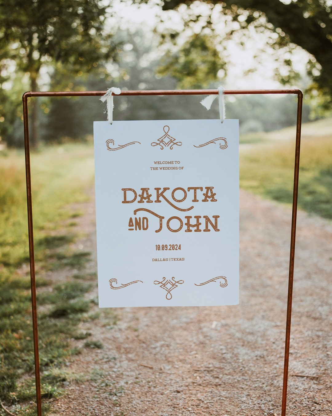 Modern Western Wedding Welcome Sign Template Boho Southwestern Wedding ...