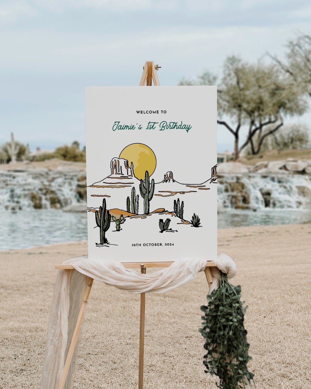 How the West Was One Welcome Sign Country Western Cowboy First Birthday ...