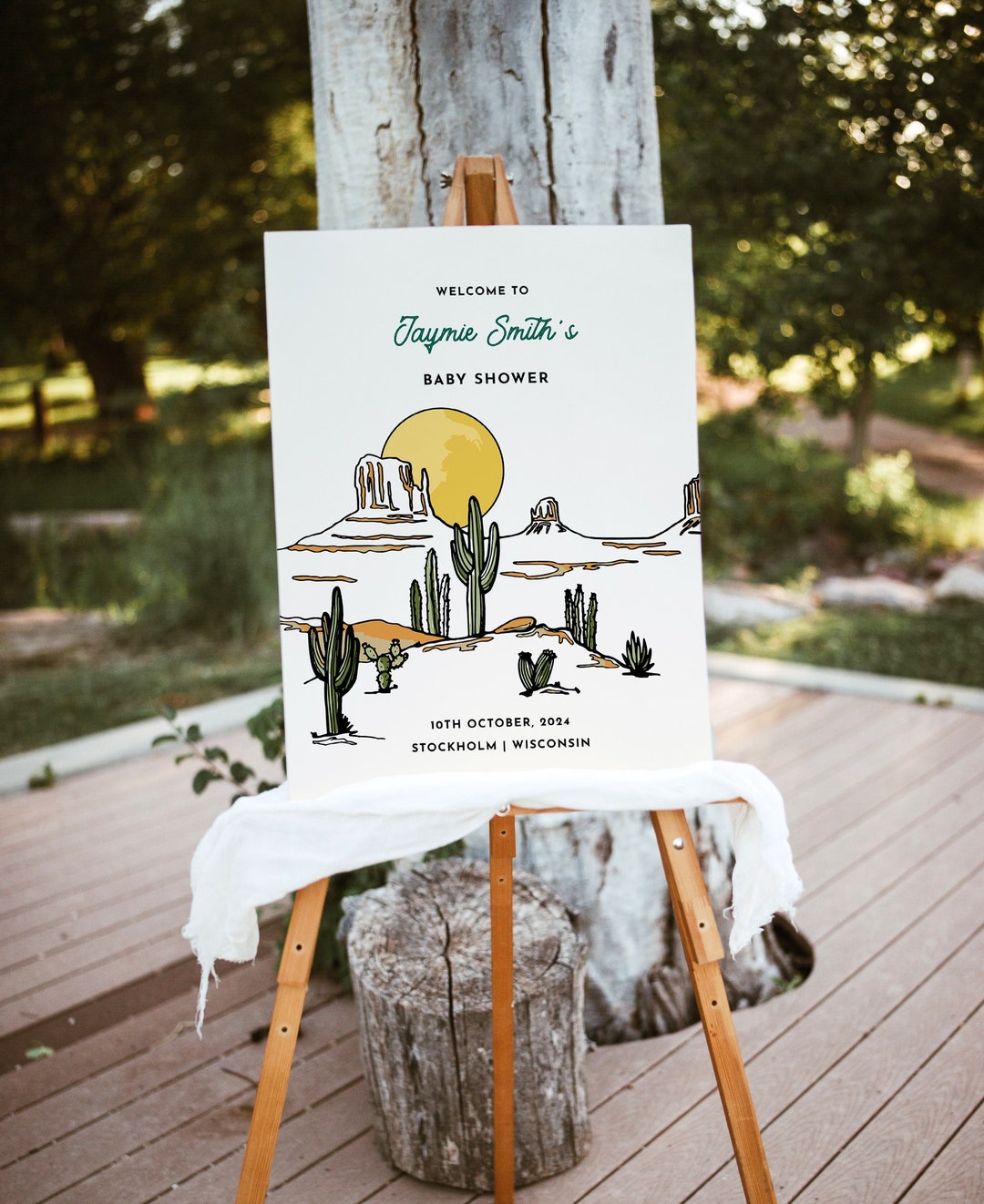 Western Baby Shower Welcome Sign Boho Wild West Baby Shower Sign ...
