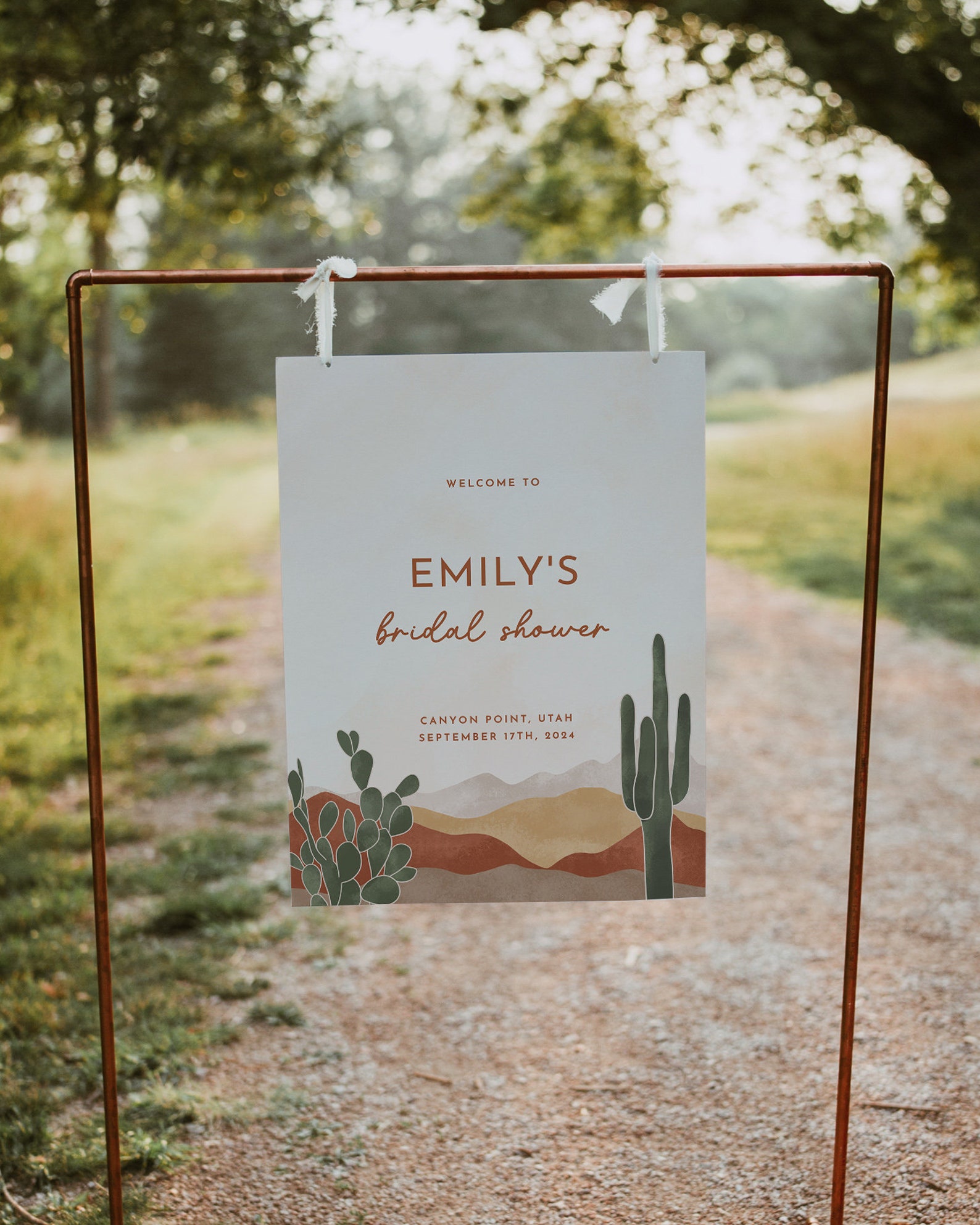 Cactus Bridal Shower Welcome Sign Desert Bridal Shower Welcome Sign ...