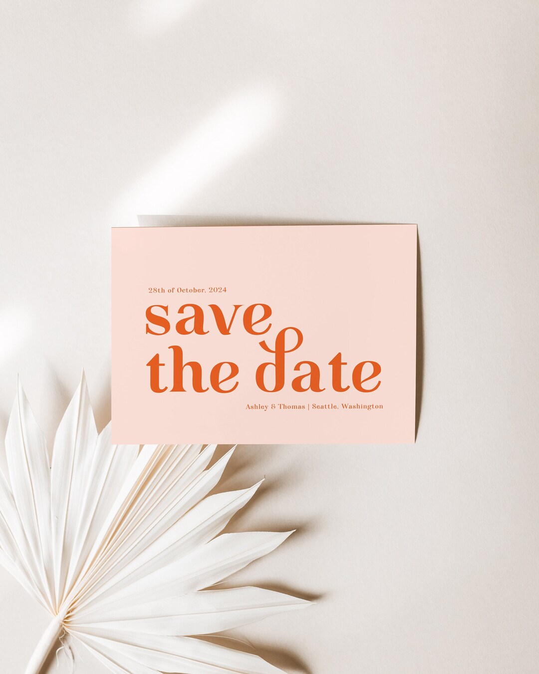 Retro Save the Date Template Do It Yourself 70s Wedding Save the Date ...