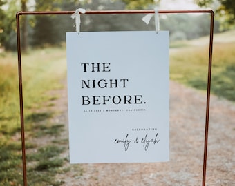 Night Before Wedding Sign - Etsy