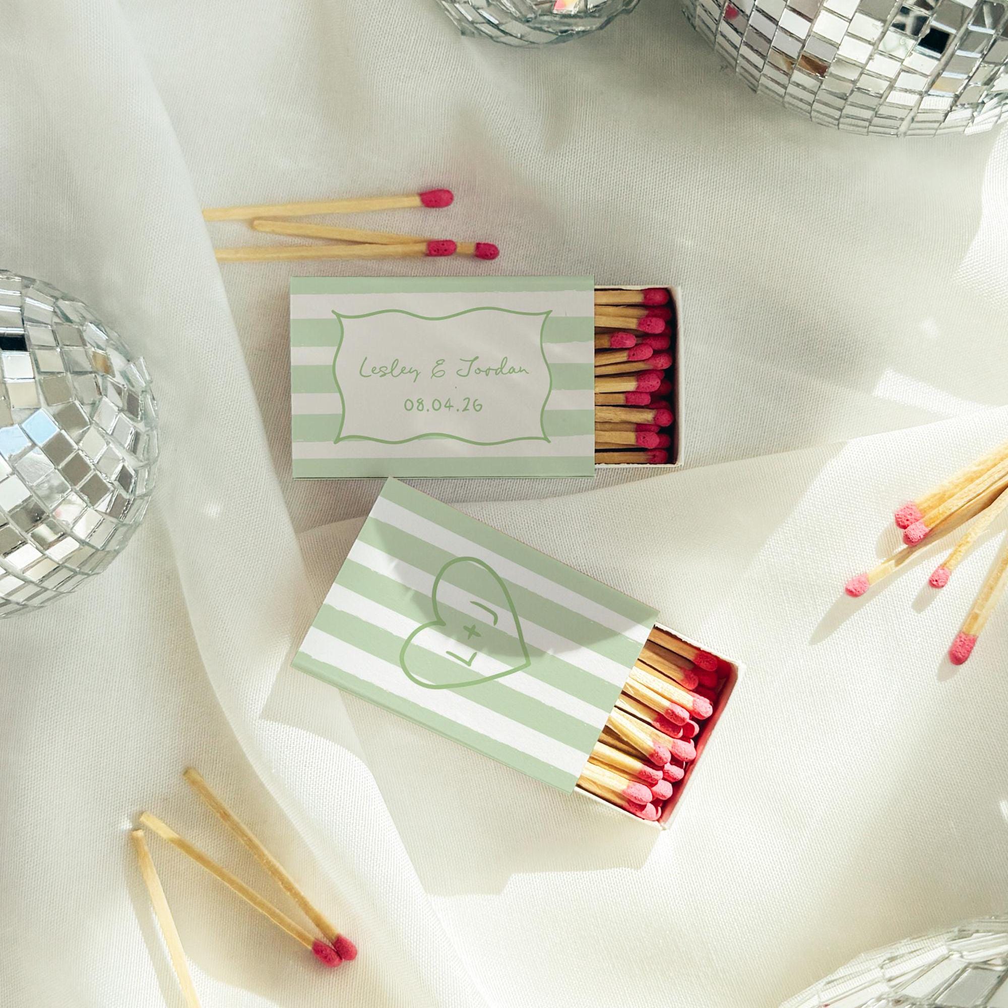 Squiggle Matchbox Label the Perfect Match Hand Drawn Wedding Favor ...