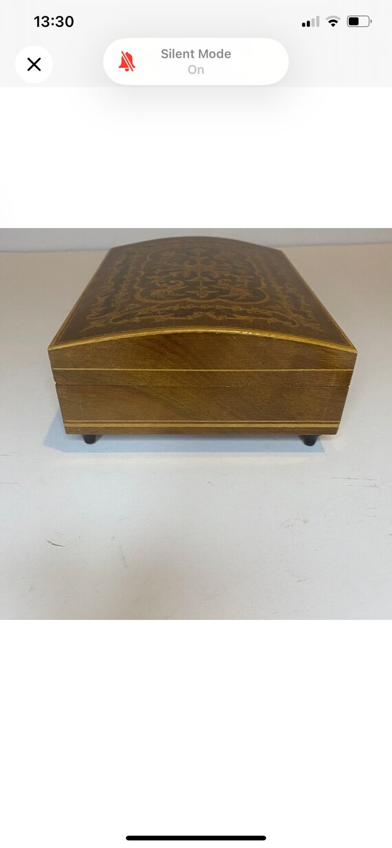 Mapsa Swiss Musical Movement Lacquered Wooden Footed … - Gem